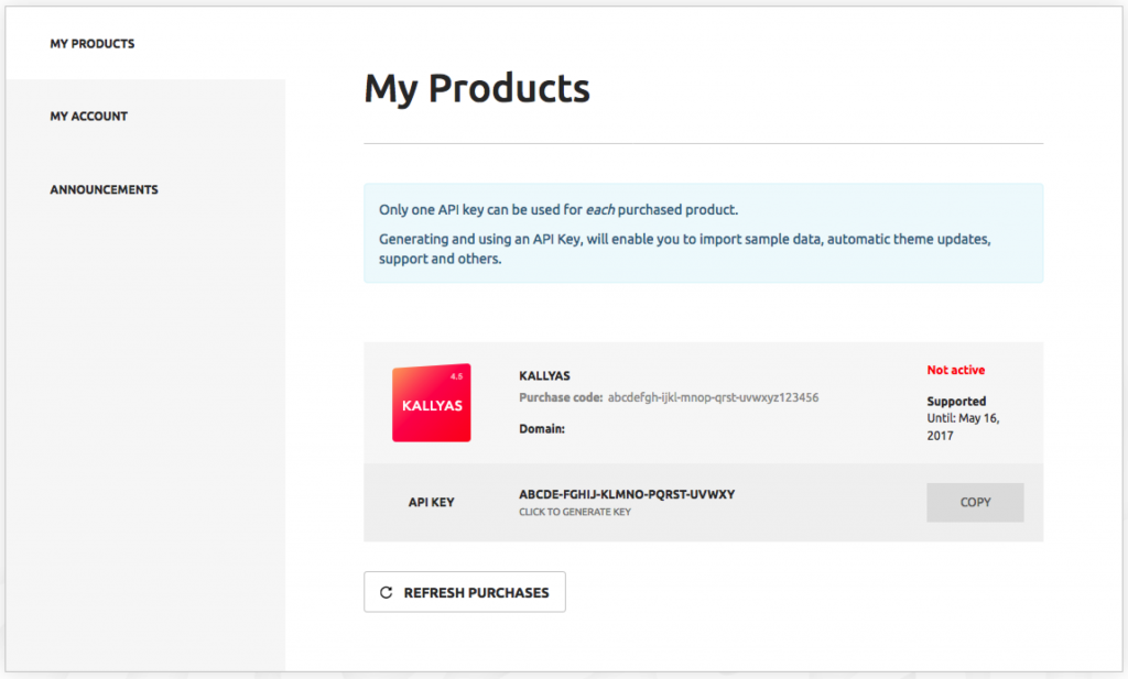 How To Register the theme - Hogash Studio Dashboard