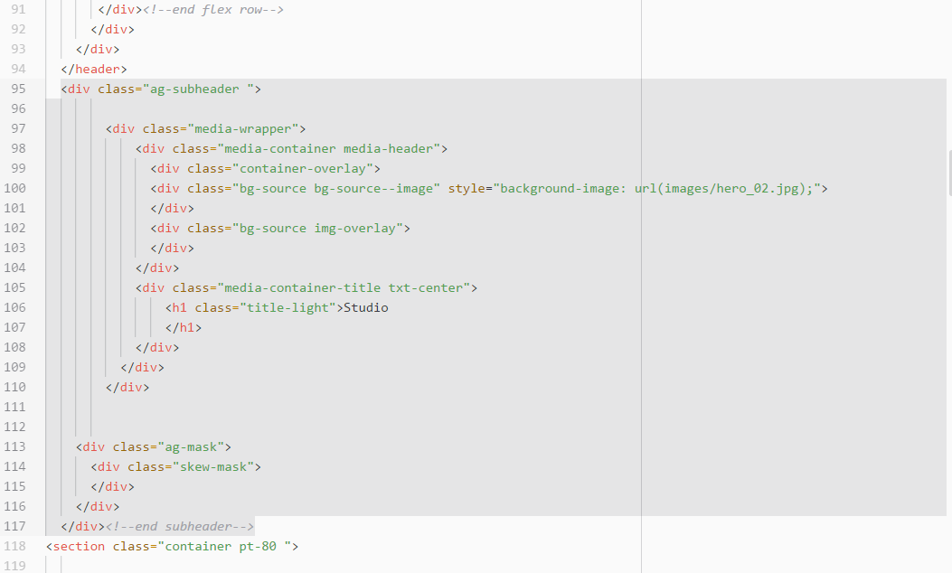 How to change the subheader - Hogash Studio Dashboard